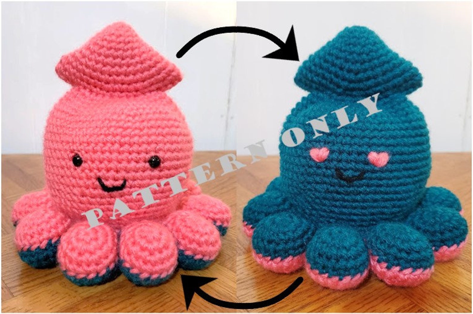 Reversible Squid Crochet Pattern PDF - Etsy