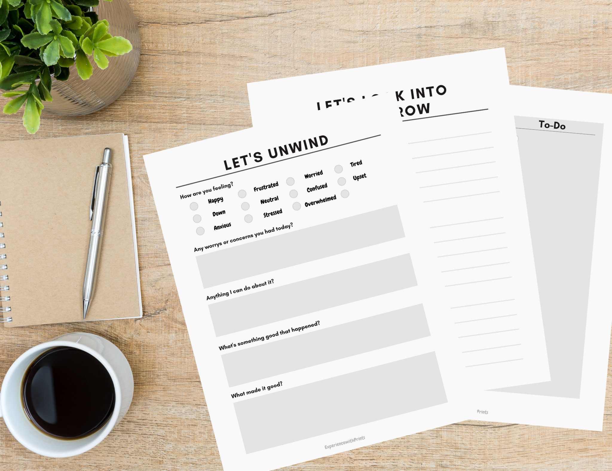 Printable | Self-care | Let's Unwind | Worksheet - Etsy