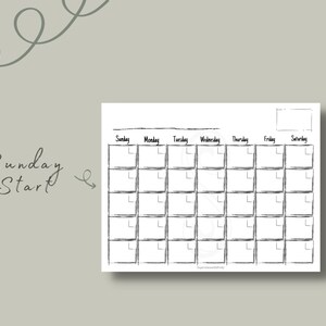 Printable | Undated | Blank Monthly Calendar | +FREEBIE Monthly Names ...