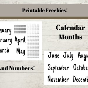 Printable | Undated | Blank Monthly Calendar | +FREEBIE Monthly Names ...