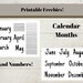 Printable | Undated | Blank Monthly Calendar | +FREEBIE Monthly Names ...