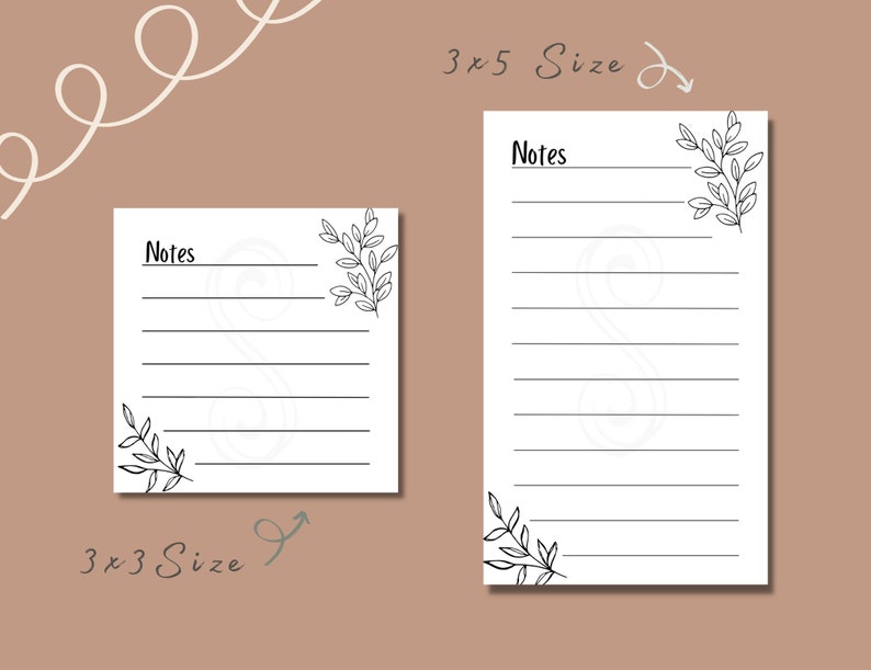Instant Download Printable Notepad Digital File Leaf - Etsy