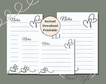 Instant Download Printable Notepad Digital File Paw - Etsy