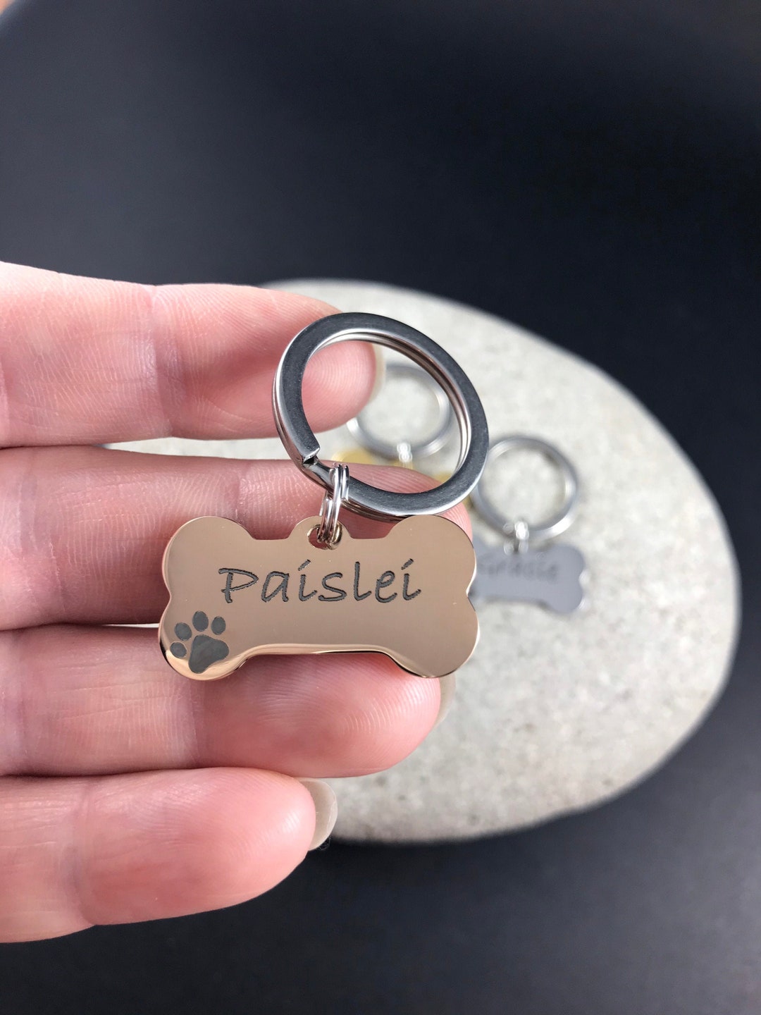 Dog ID Tag - Small Pet Identification Tags - 4 Colors - Engraved Pet ...