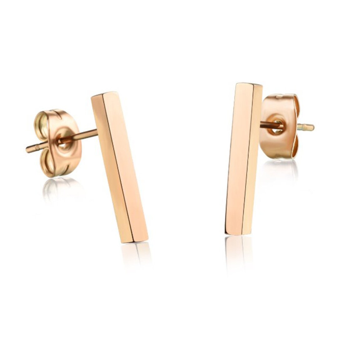 Bar Stud Earrings - Gold, Silver or Rose Gold - Bar Studs - Gold Bar ...