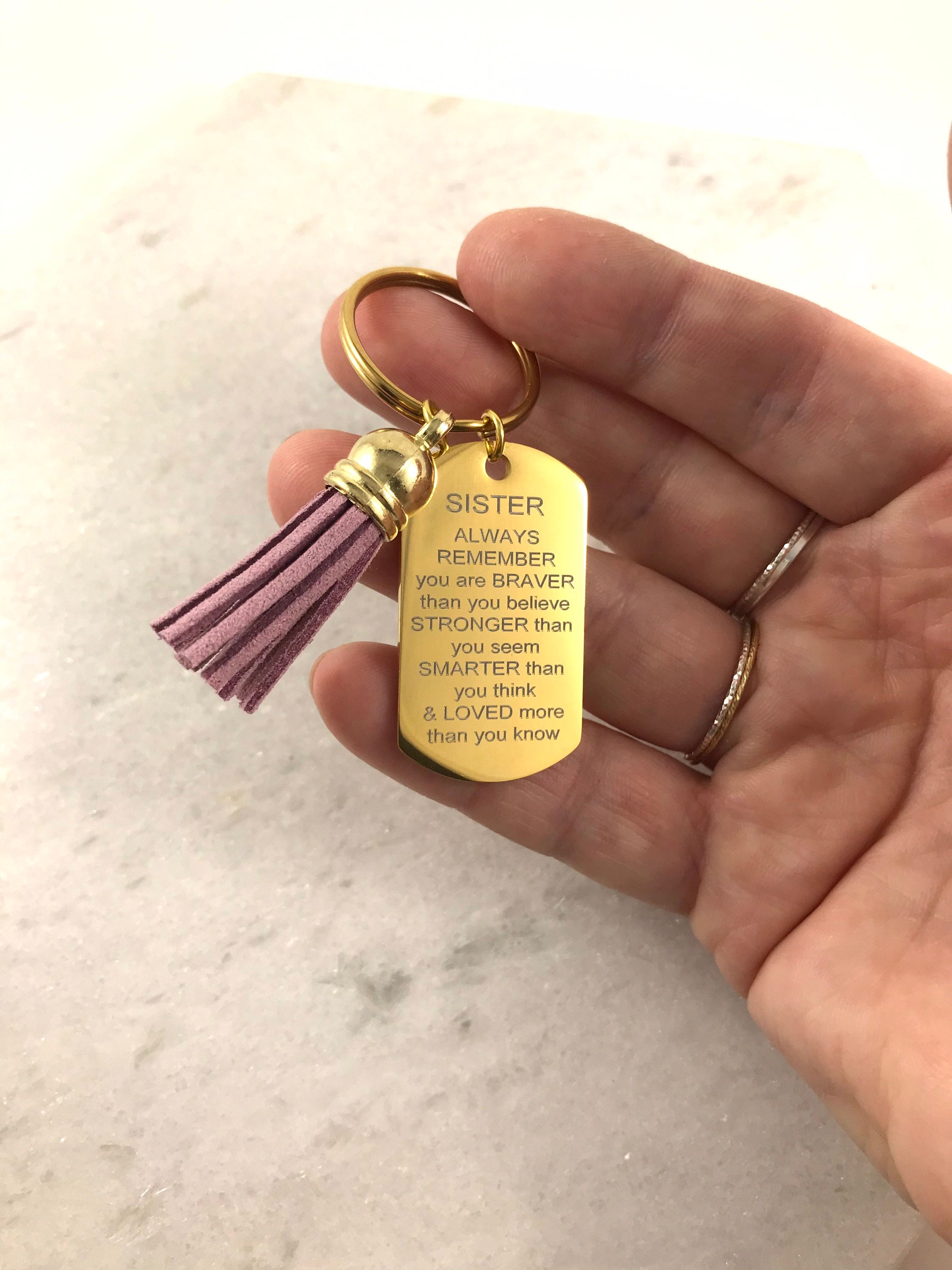 Sisters Keychain Sisters Gift Custom Key Chain | Etsy