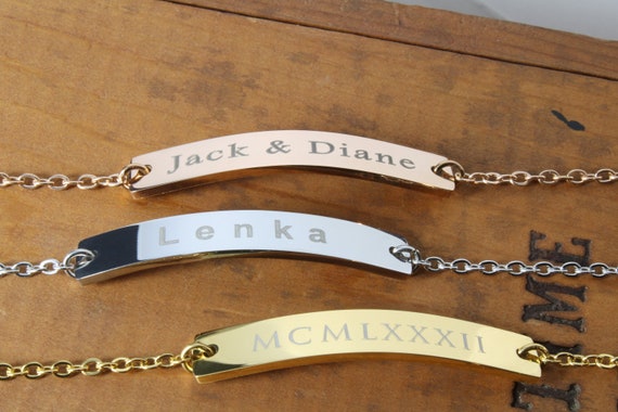 Engraved tennis bracelet store