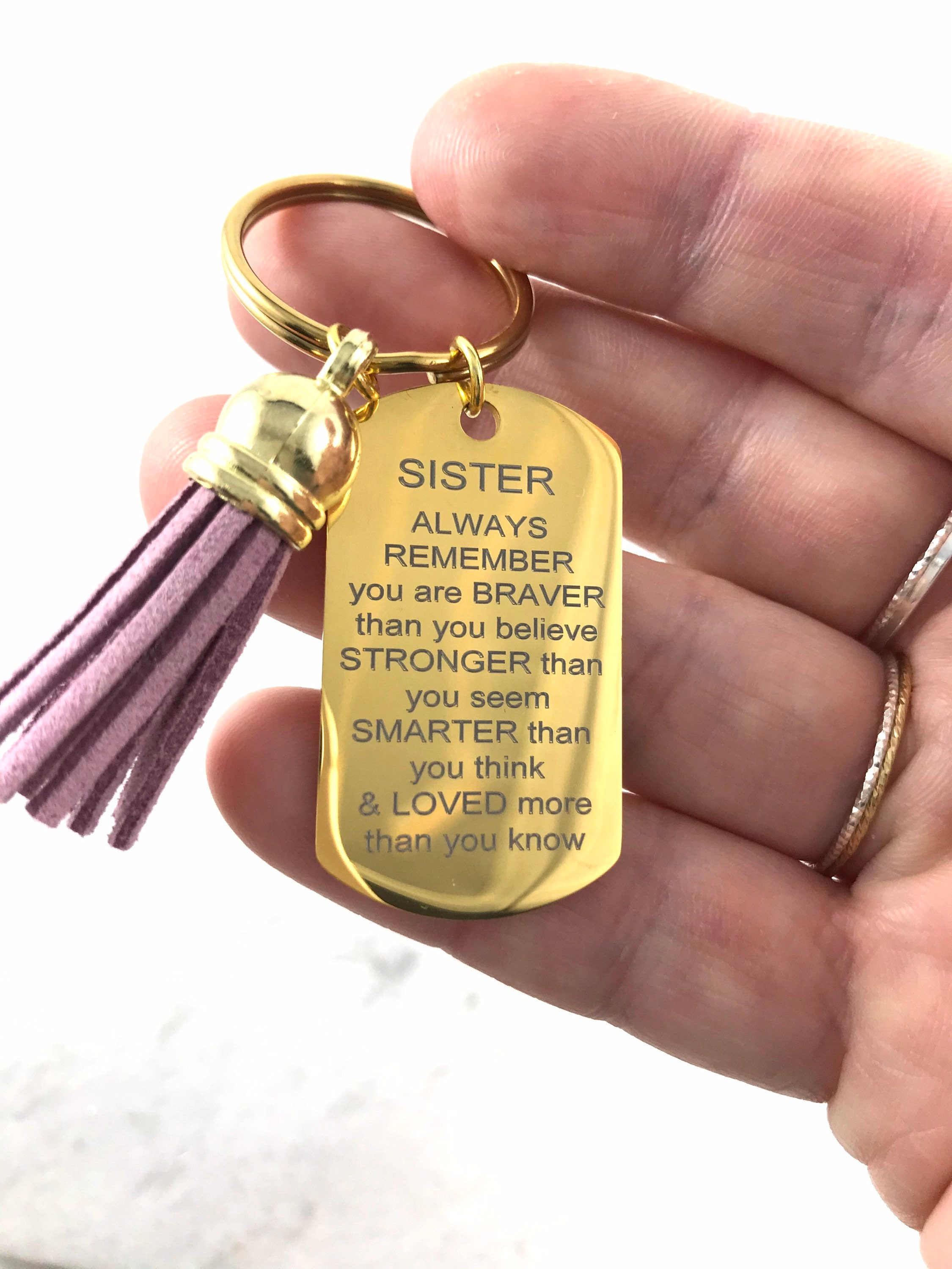 Sisters Keychain Sisters Gift Custom Key Chain | Etsy