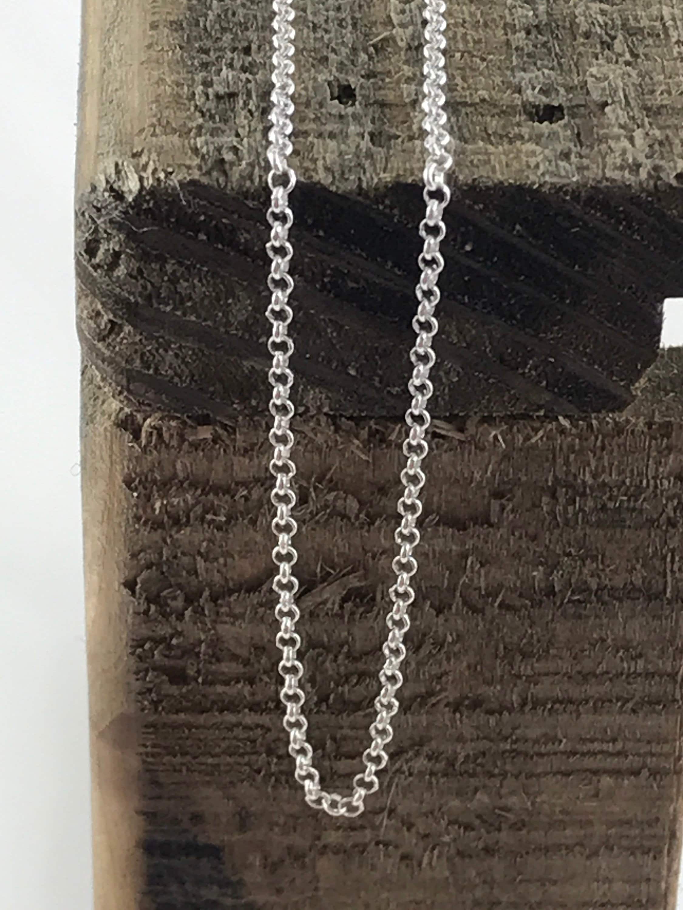 Sterling Silver Rolo Chain 925 Sterling Silver Dainty Chain - Etsy