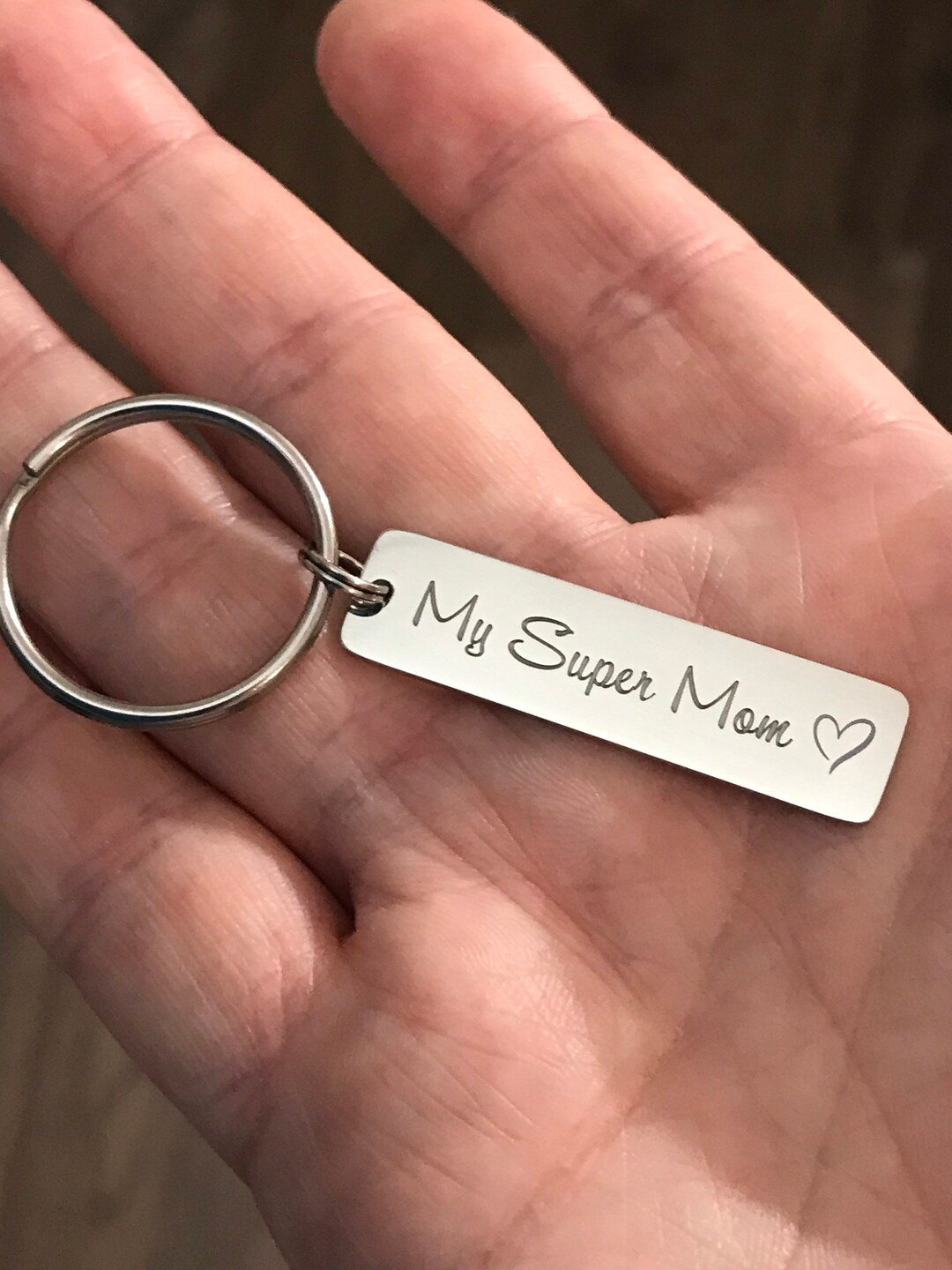 Super Mom Key Chain - Best Mom Ever - Mothers Day Custom Engraved ...