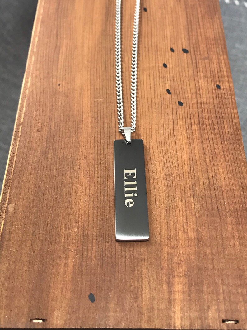 Personalized Initial Necklace Custom Engraved Necklace and - Etsy