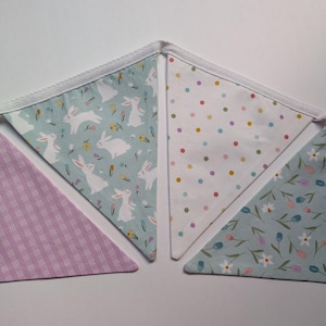 Easter Bunting Banner - Regular Sized Pennants (7 X 5 1/2) - Spring ...