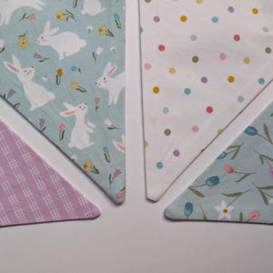 Easter Bunting Banner - Regular Sized Pennants (7 X 5 1/2) - Spring ...