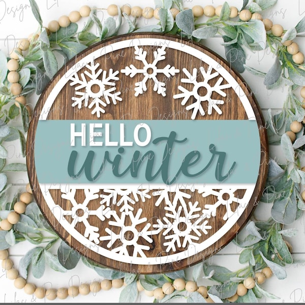 Hello Winter Sign - Etsy