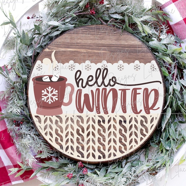 Hello Winter Sign - Etsy