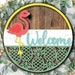 Flamingo Pineapple Welcome Sign Summer Sign Summer Door - Etsy
