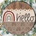 Boho Rainbow Sign SVG, Boho Door Hanger, Rainbow Welcome Sign SVG, Boho ...