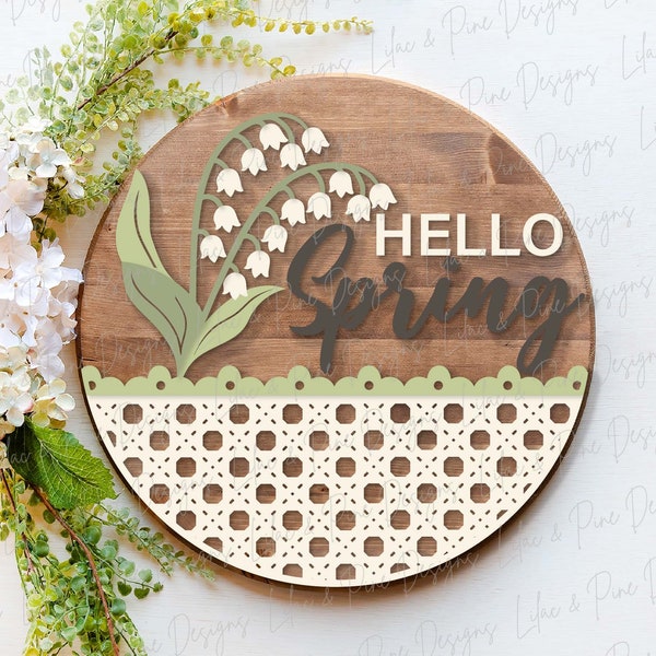 Hello Spring Door Hanger - Etsy