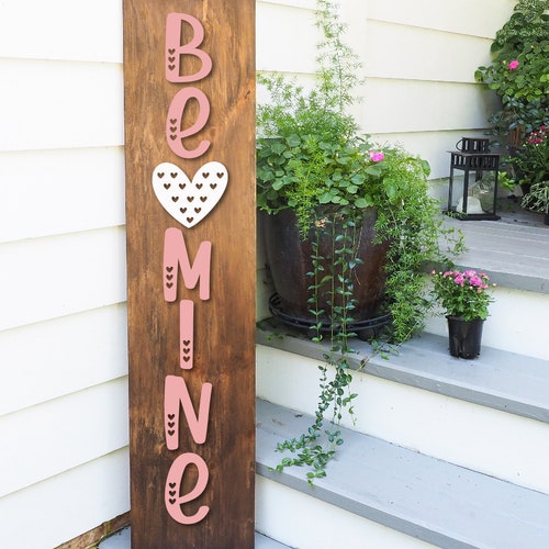 Be Mine SVG Valentines Porch Sign Cut File Gnome With - Etsy