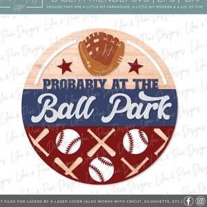 At the Ball Park Sign SVG, Baseball Welcome Sign, Ball Field Door ...