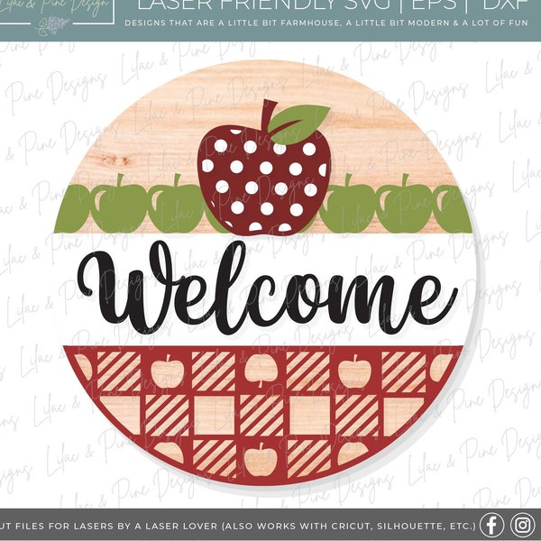 Apple Door Hanger - Etsy