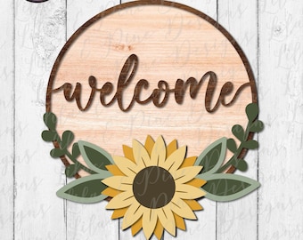 Welcome Circle Svg - Etsy