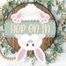 Hop on in Sign SVG, Bunny Welcome Sign SVG, Easter Bunny Door Hanger ...
