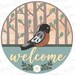 Spring Welcome Sign SVG, Robin Door Hanger, Bird Welcome SVG, Spring ...