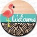Flamingo Pineapple Welcome Sign, Summer Sign, Summer Door Decor ...