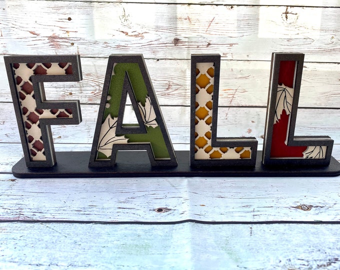 Fall Sign SVG Fall Standing Sign SVG 3D Fall Sign SVG Fall - Etsy