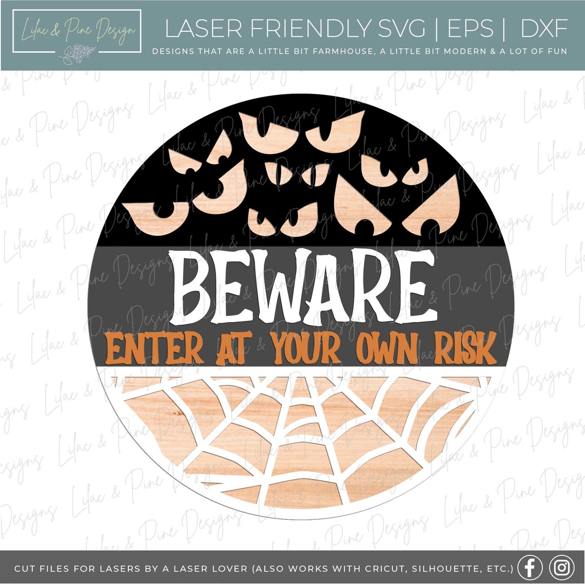Beware SVG Enter at Your Own Risk SVG Halloween Svg Spooky - Etsy