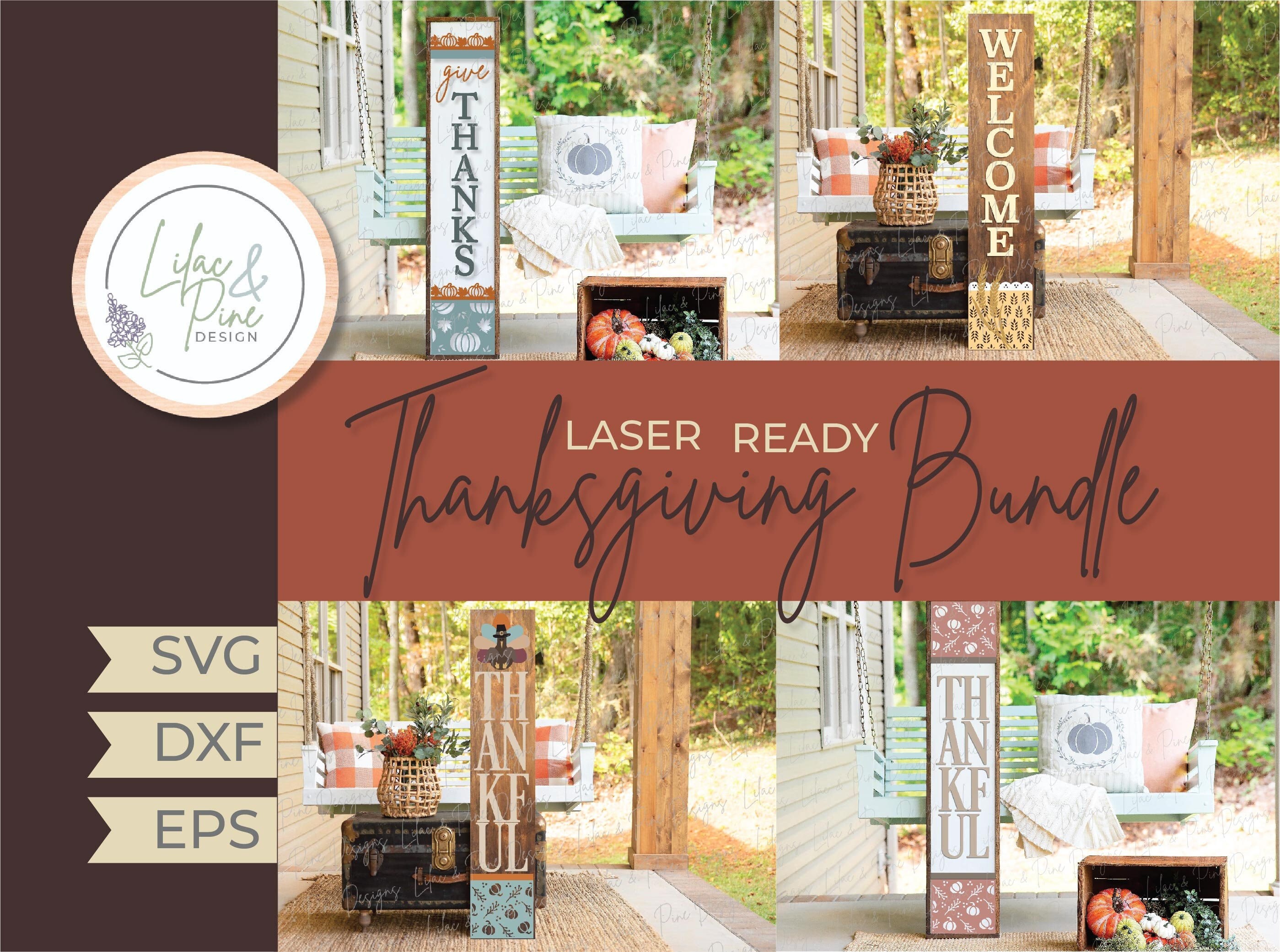 Thanksgiving Welcome Sign Svg Bundle Thanksgiving Porch Sign - Etsy