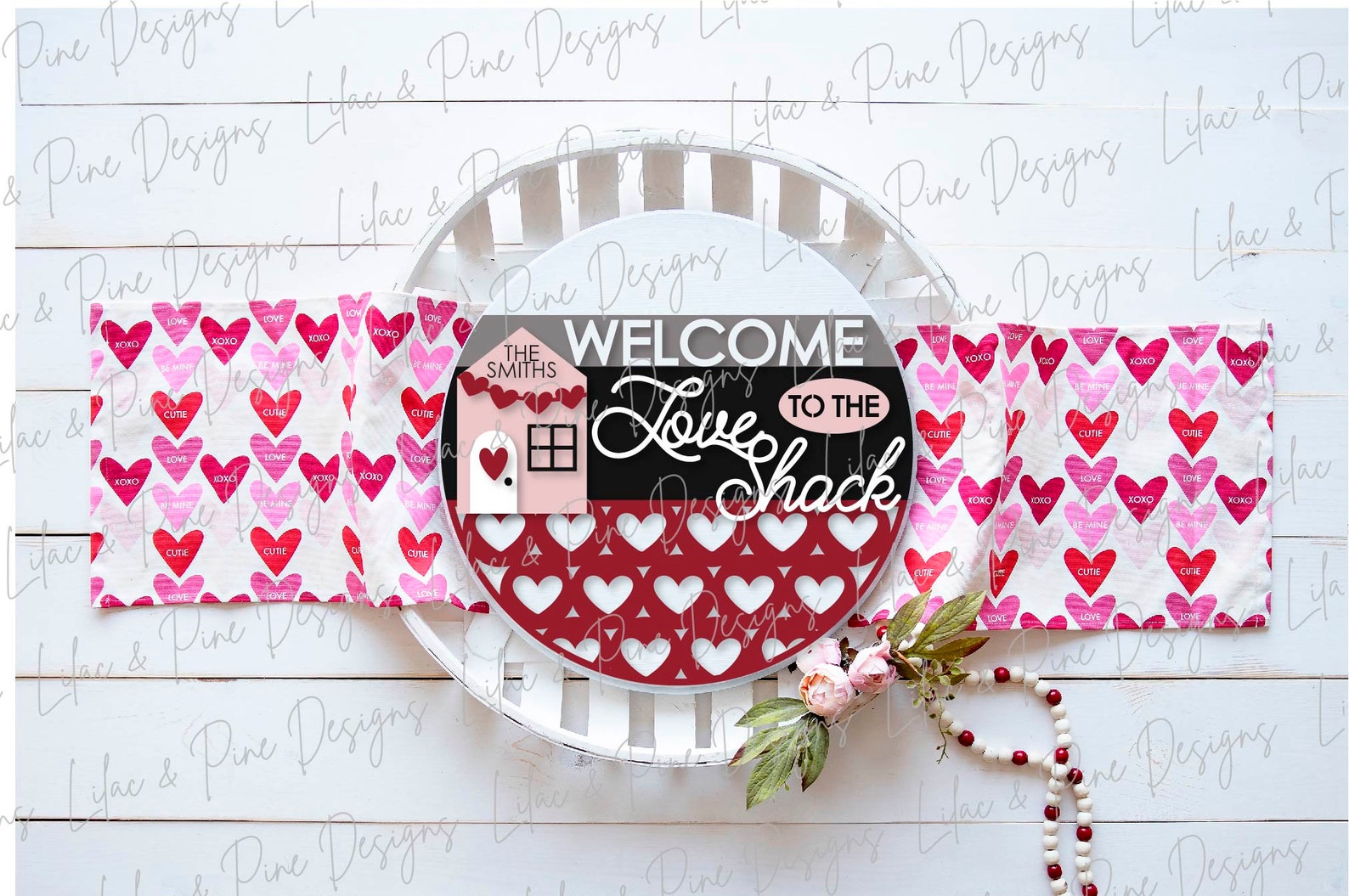 Love Shack Door Round SVG Valentine Welcome Sign SVG | Etsy