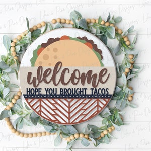 Taco Welcome Sign SVG, Southwest Style Sign, Mexican Food Svg, Cinco De ...