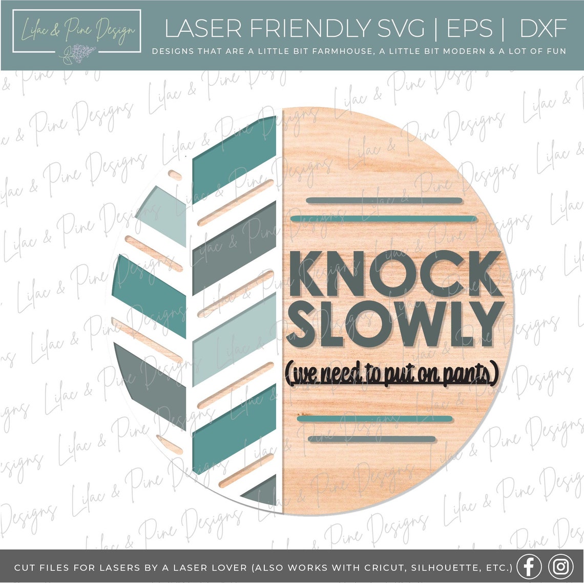 Knock Slowly Door Hanger Quilt Welcome Sign SVG Boho Door - Etsy