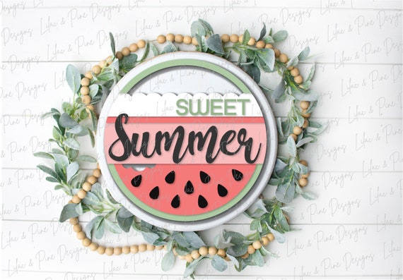 Sweet Summer Watermelon Sign Summer Door Decor SVG - Etsy