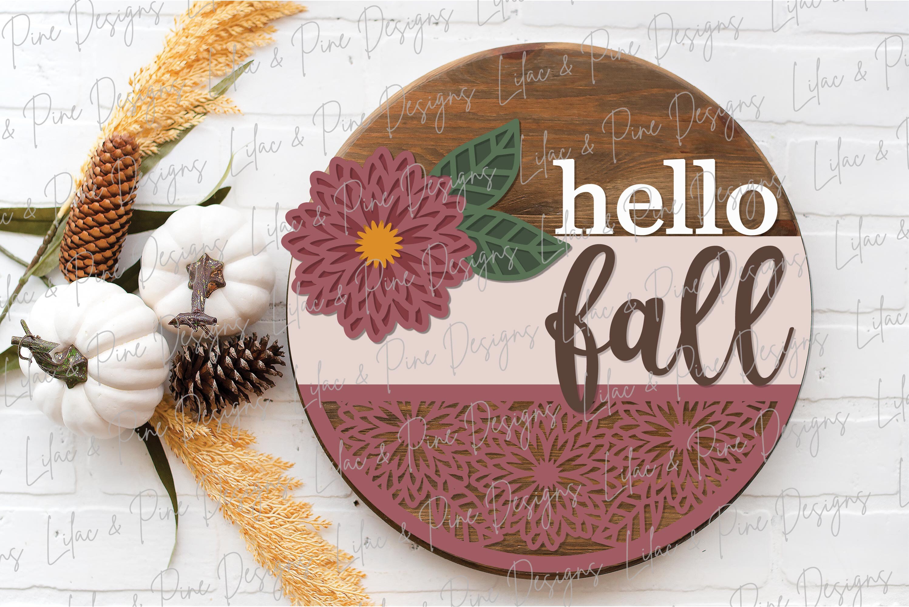 Hello Fall Sign SVG Fall Mums SVG Fall Welcome Sign Mum - Etsy