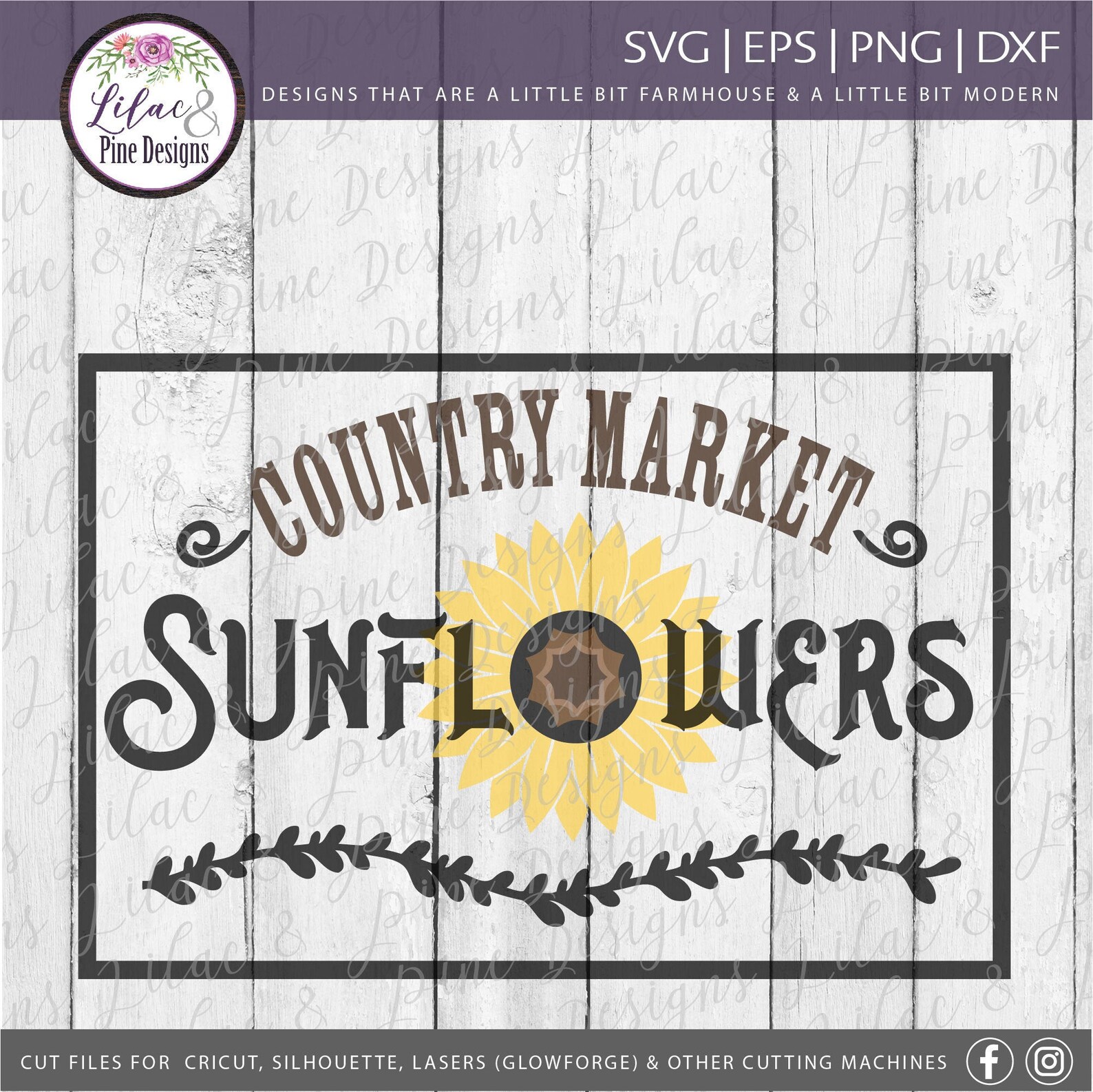Sunflower SVG Market SVG Sunflower Sign Sunflower Decor - Etsy