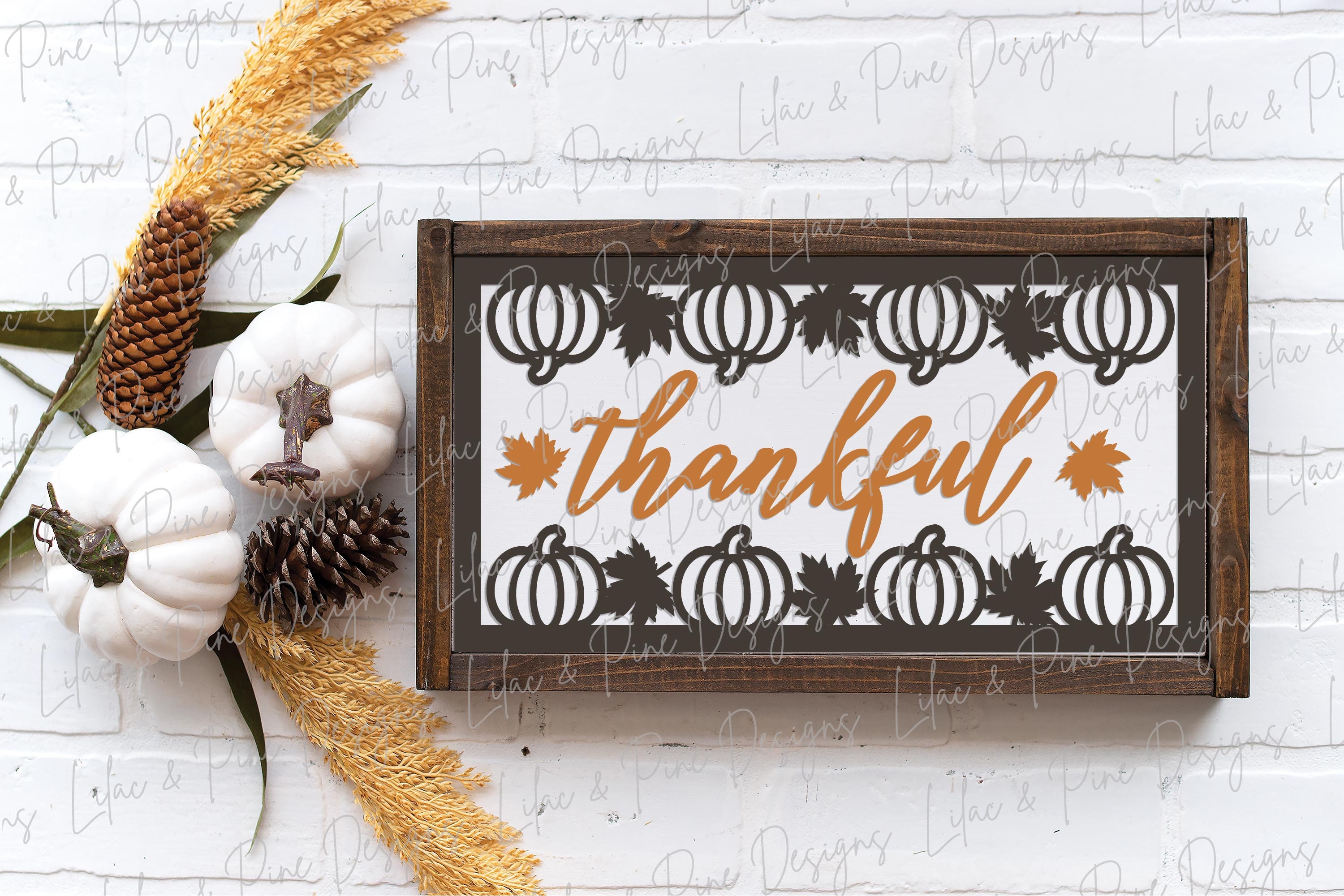 Thankful Sign SVG Pumpkin Fall Sign SVG Thanksgiving Sign - Etsy