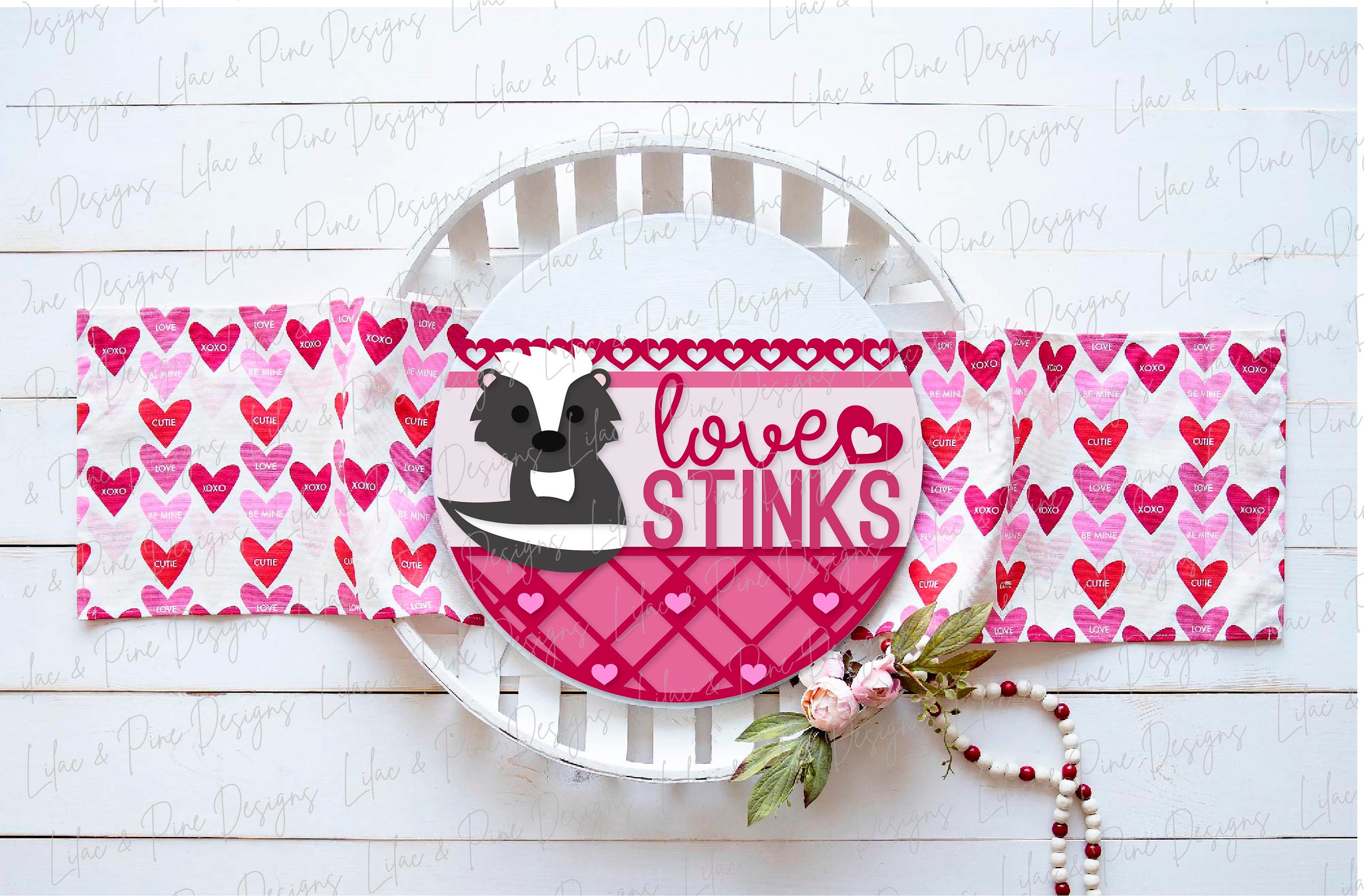 Valentine Welcome Sign SVG Valentine Door Hanger Love Stinks - Etsy