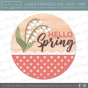 Spring Welcome Sign SVG, Hello Spring Door Hanger, Floral Welcome Sign ...