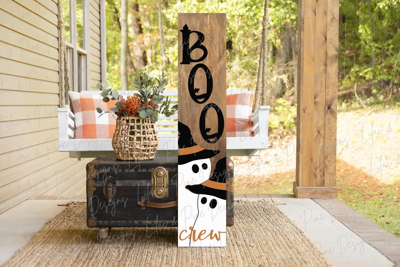 Boo Crew Sign SVG Halloween Porch Sign SVG Halloween Welcome - Etsy