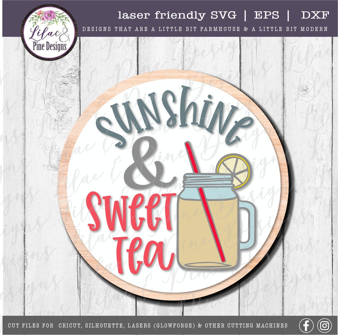 Sunshine and Sweet Tea SVG Mason Jar SVG Modern Farmhouse - Etsy