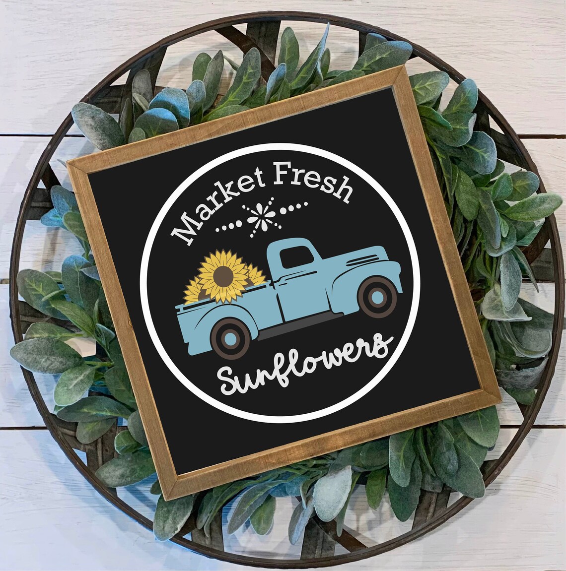 Sunflower SVG Market Fresh Sign SVG Sunflower Truck SVG - Etsy