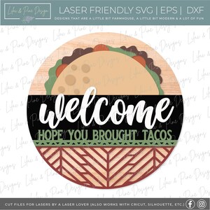 Taco Welcome Sign SVG, Southwest Style Sign, Mexican Food Svg, Cinco De ...