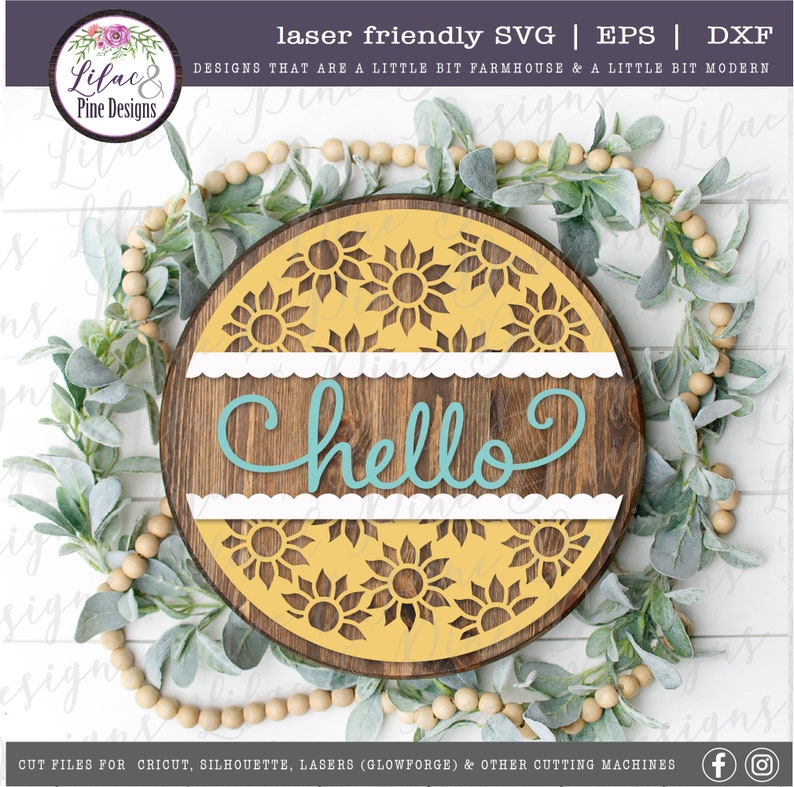 Hello Sunflower SVG Welcome Sign SVG Fall Door Decor Svg - Etsy