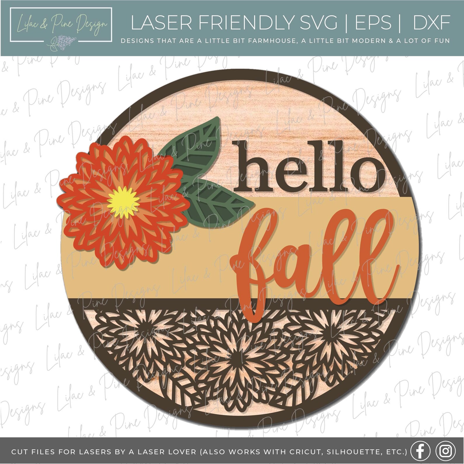 Hello Fall Sign SVG Fall Mums SVG Fall Welcome Sign Mum - Etsy