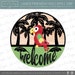 Parrot Welcome Sign SVG, Summer Door Hanger SVG, Tropical Decor Svg ...