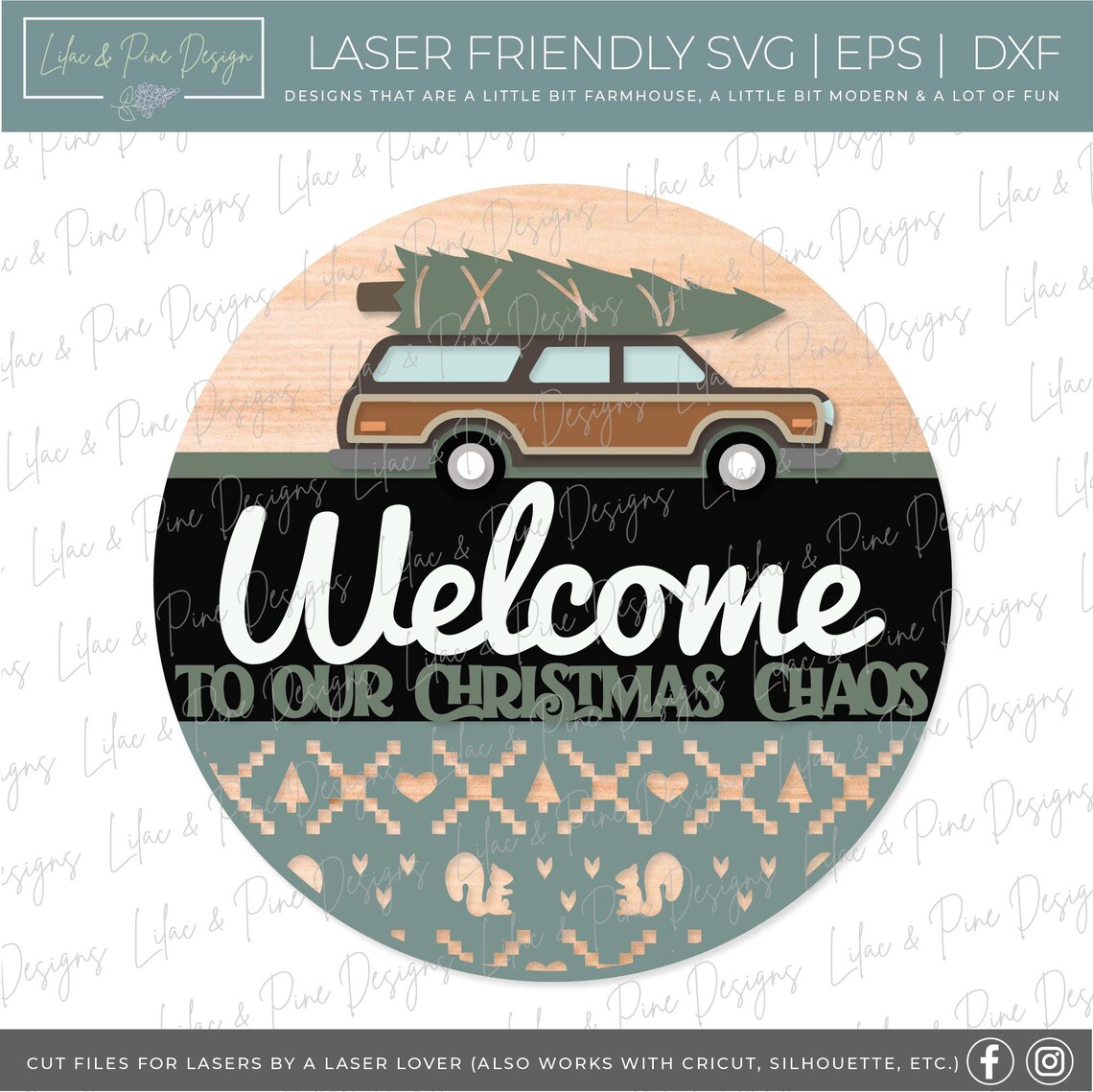 Christmas Chaos Sign SVG Christmas Welcome Sign SVG Snarky - Etsy
