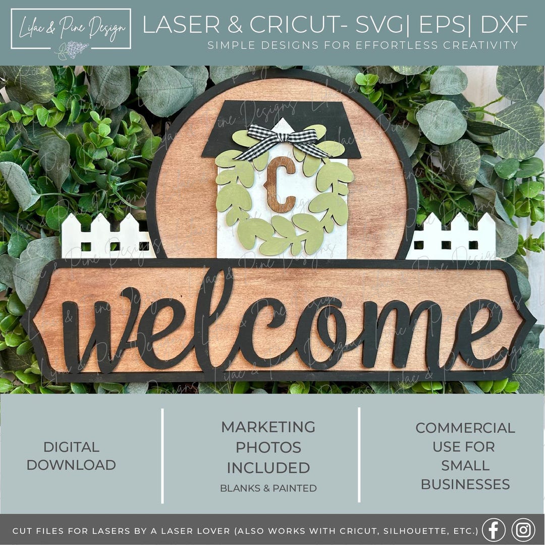 House Sign SVG, Welcome Home Door Hanger, Address Sign Svg ...